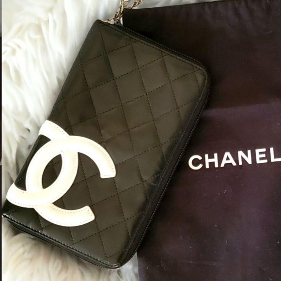 CHANEL | Bags | Beautiful Chanel Cambon Bifold Wallet Quilted Lambskin ...